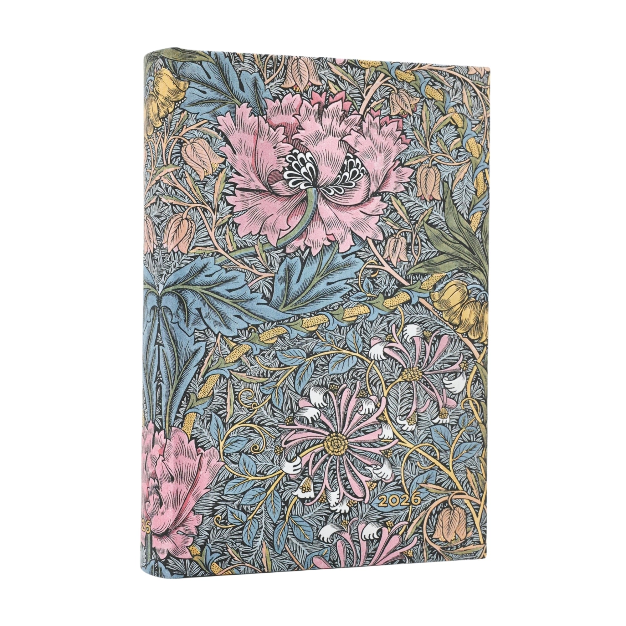 Paperblanks Mini, Morris Pink Honeysuckle 2026 Day-At-A-Time 12M Plann ...