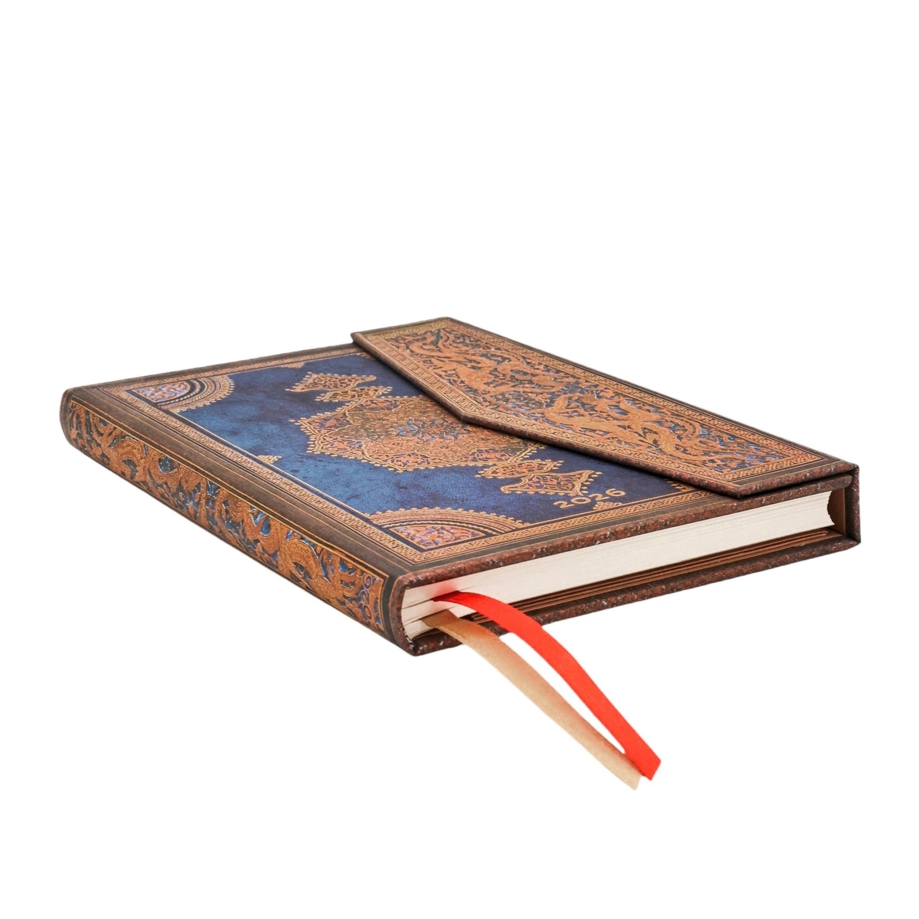 Paperblanks Midi Safavid Indigo 2026 Weekly 12 Month Hardcover Planner ...